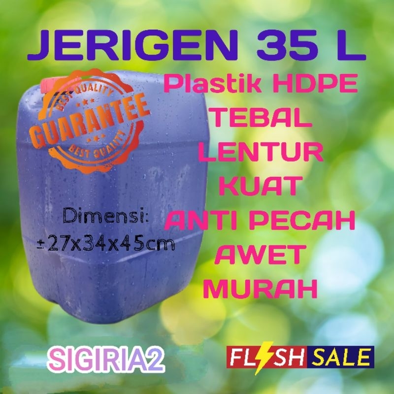 Jual JERIGEN 35 LITER Plastik HDPE Tebal Kuat Awet Murah | Shopee Indonesia