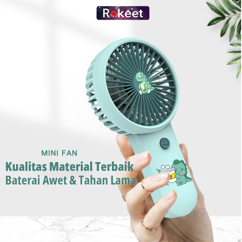 Jual Rokeet Kipas Angin Lipat Mini Portable Karakter Hand Held Mini Fan ...