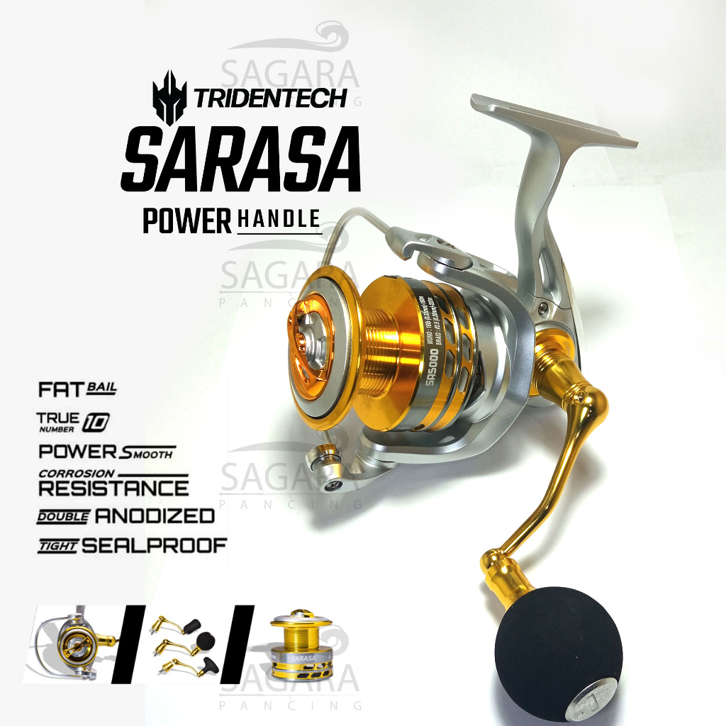 Jual Reel Tridentech Sarasa Reel Pancing Spinning Power Handle | Shopee Indonesia