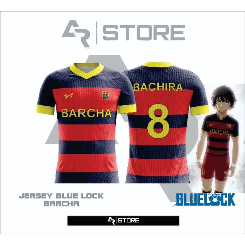 Jual Jersey Anime Blue Lock - Barcha Bachira Free / Bisa Custom Nama ...