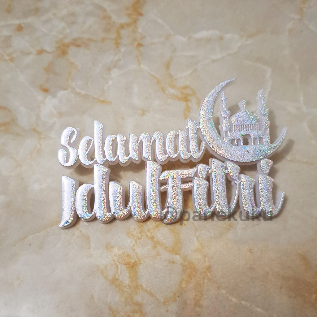 Jual Cake Topper Selamat Idul Fitri/ Toper Kue hampers eid ied lebaran ...