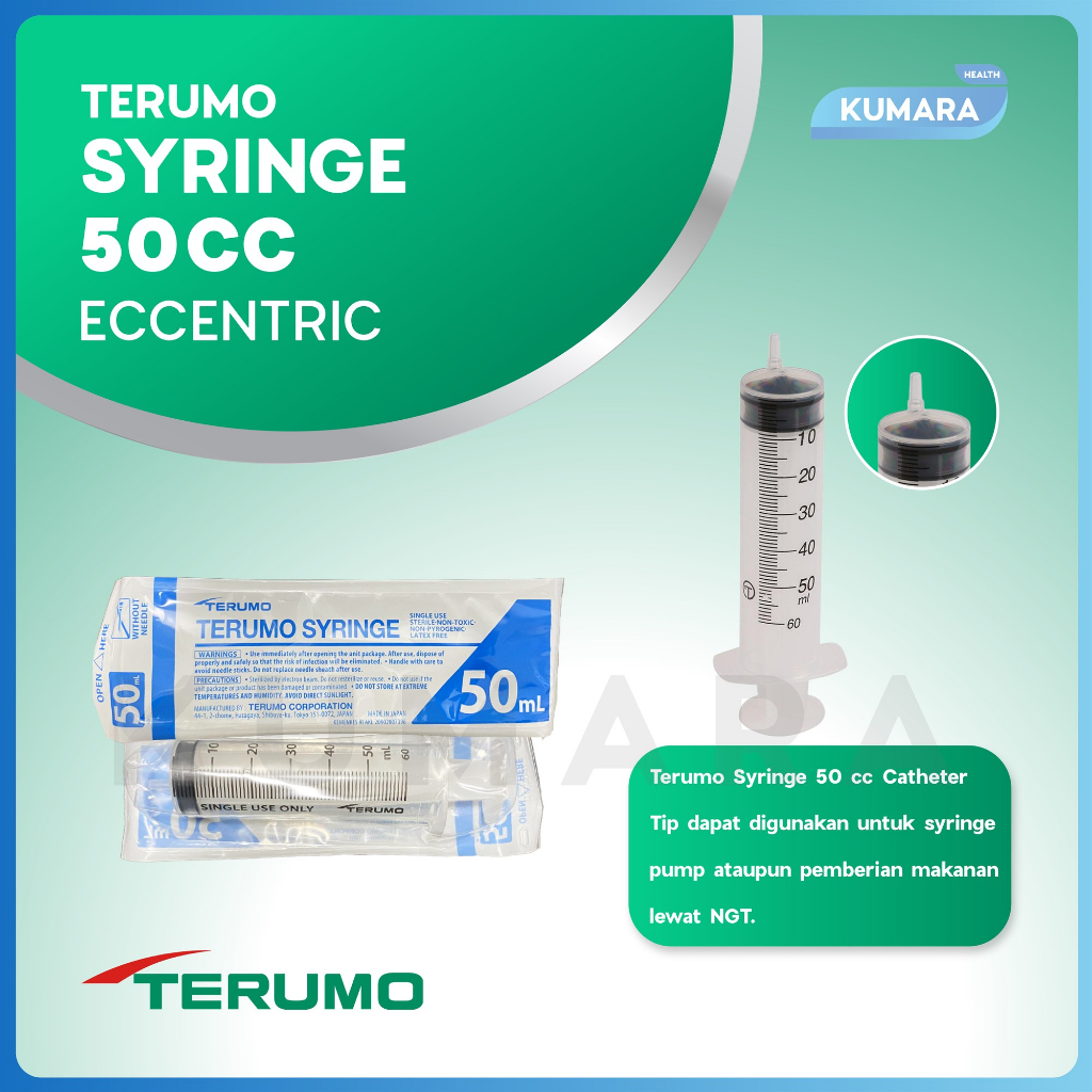 Jual TERUMO - Syringe 50cc Eccentric & Catheter Tip Pcs | Shopee Indonesia