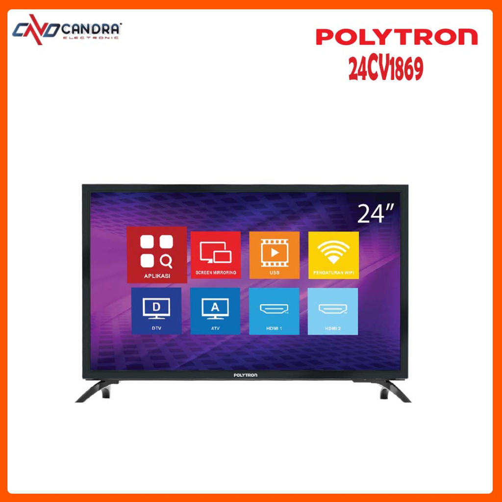 Jual SMART TV LED 24 Inch POLYTRON 24CV1869/Digital Tv | Shopee Indonesia