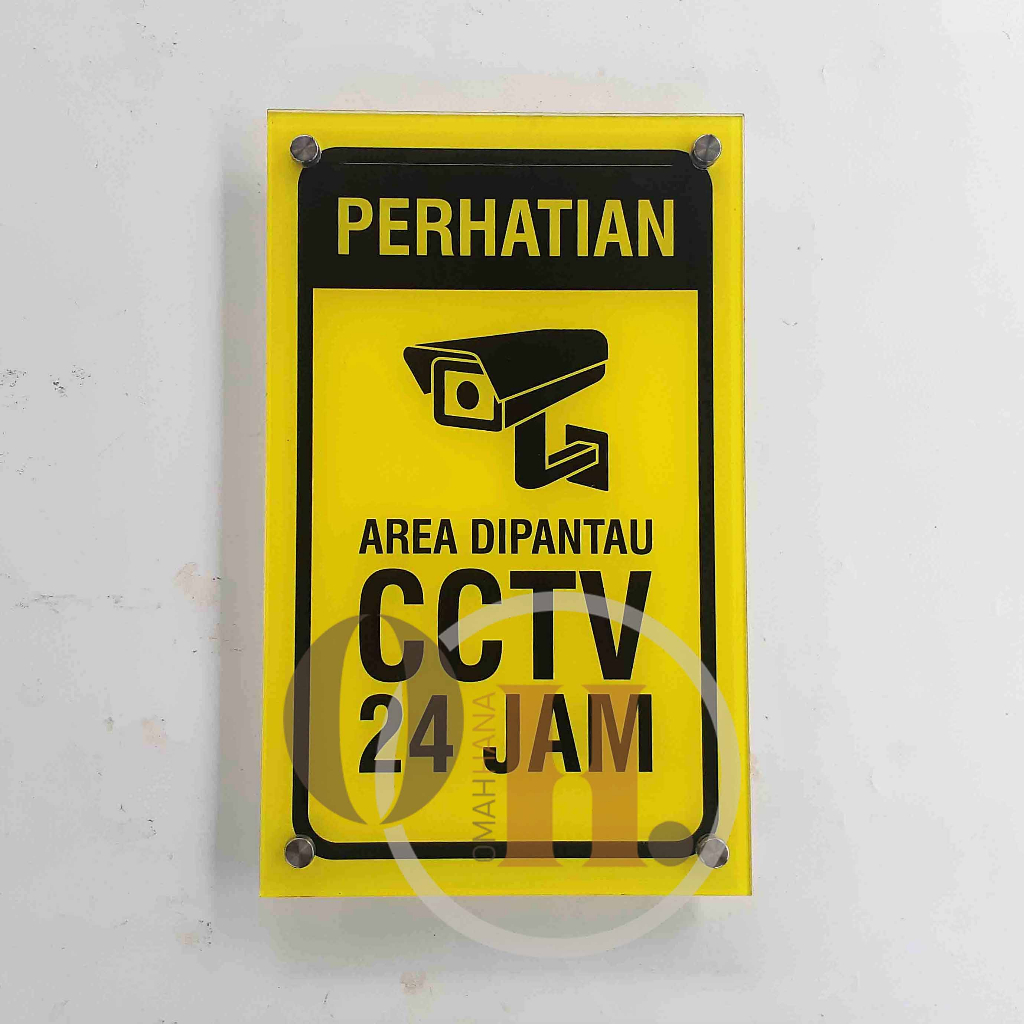 Jual Akrilik Area Diawasi CCTV 24 Jam - Signage - CCTV in Operation ...
