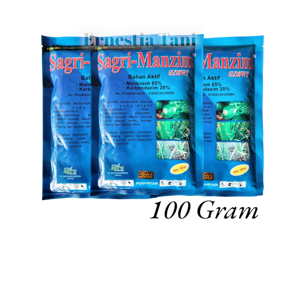 Jual Fungisida Sagri-Manzim 65/20 WP 100 GRAM SAGRI MANZIM Bahan Aktif Mankozeb 65% ...
