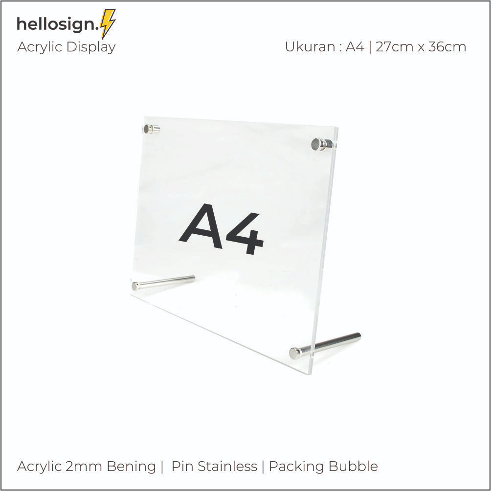 Jual Akrilik Photo Frame Table Top | Bingkai | Display Akrilik Meja A4 ...
