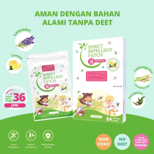 Jual Berry C Insect Repellent Patch Stiker Anti Nyamuk 1box 84 Patch ...