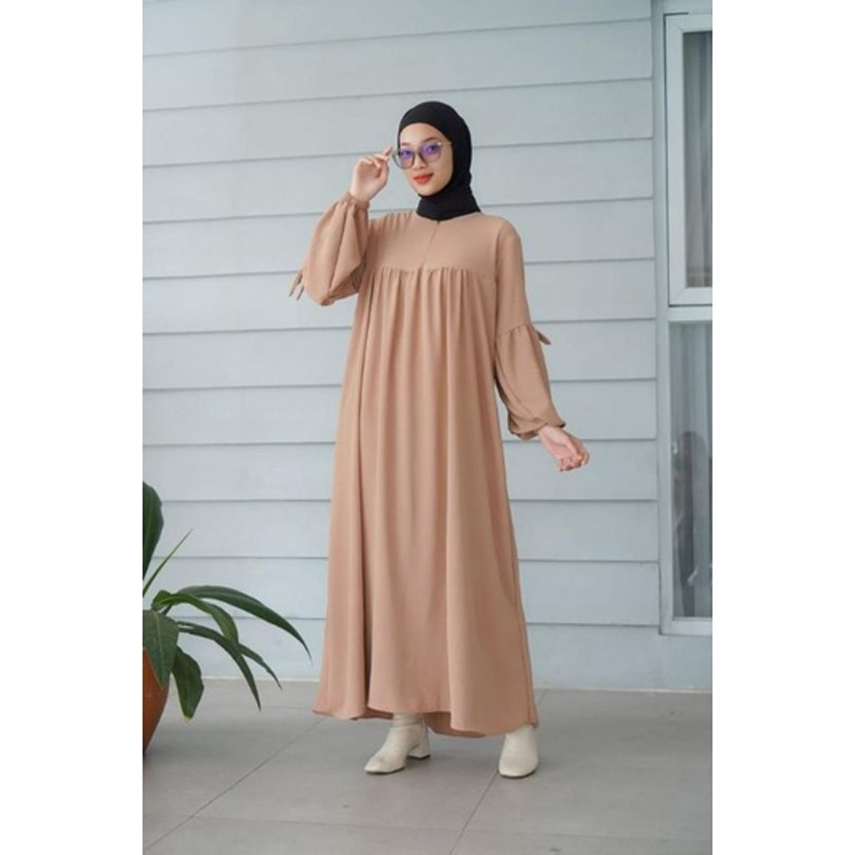 Jual Model Gamis Terbaru 2024 Hitam Polos Simpel Modern Remaja Dress ...