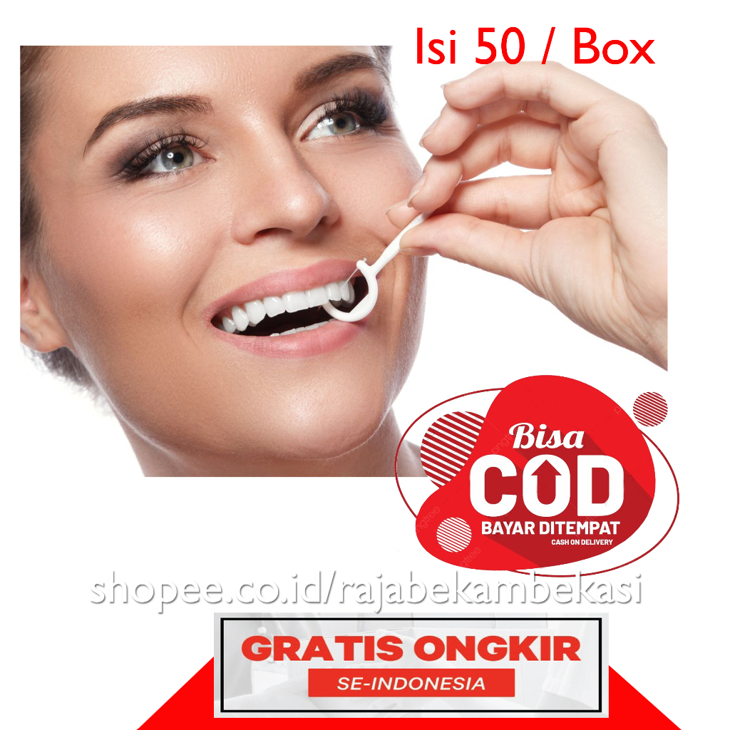 Jual Dental floss benang gigi box isi 50 pcs / Pembersih Gigi isi 50 ...