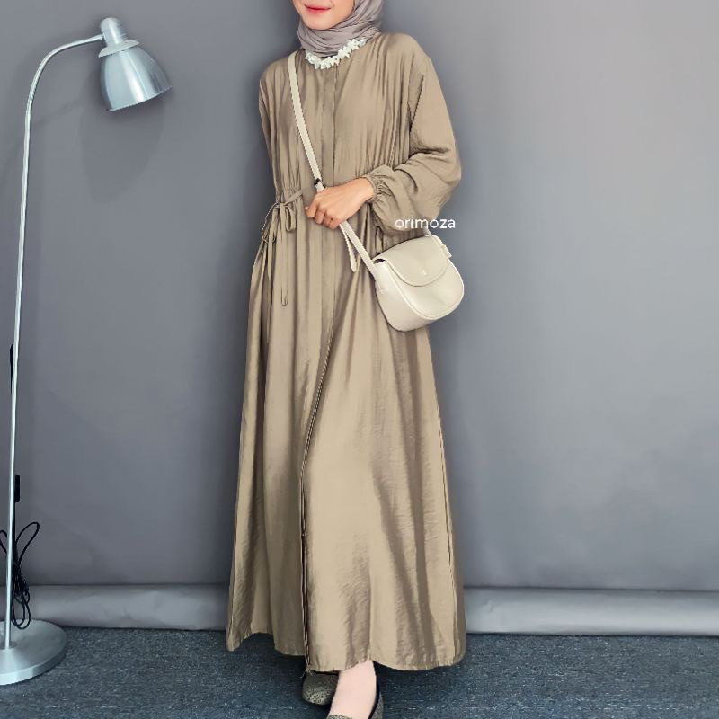 Jual Gamis Viral Hazel Polo Linen Premium | Shopee Indonesia