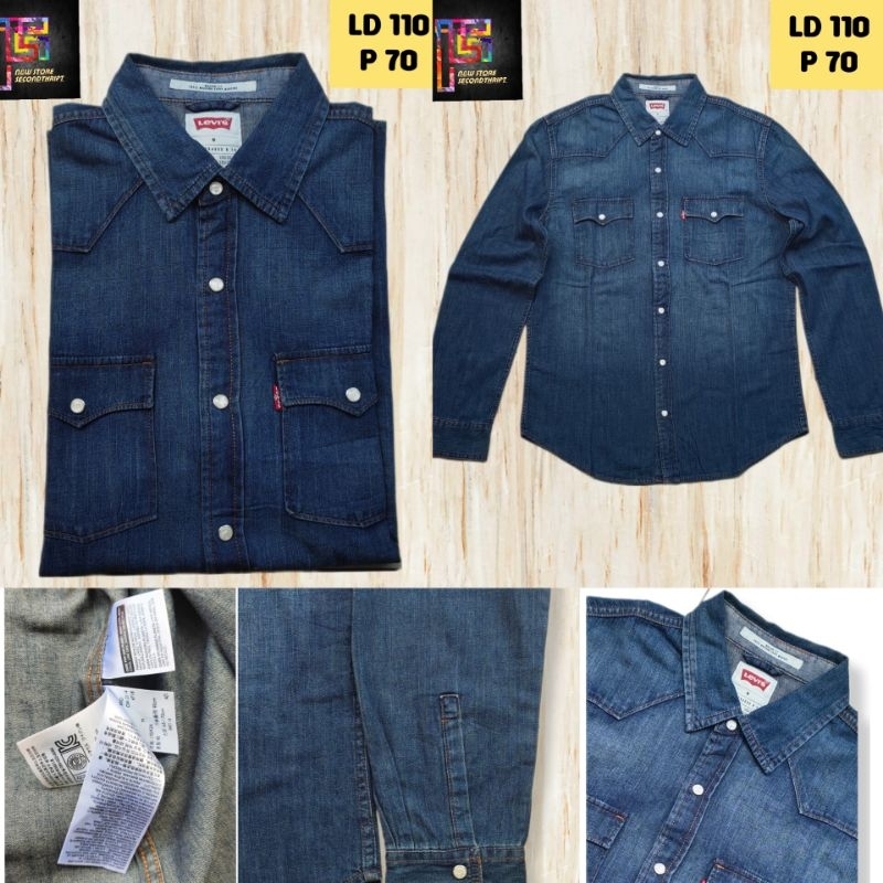 Jual KEMEJA DENIM LEVI'S SECOND | Shopee Indonesia