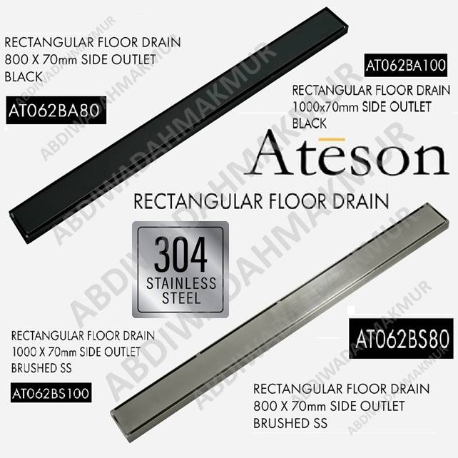 Jual ATESON Floor Drain Stainless Panjang Cover Pembuangan Air | Shopee ...