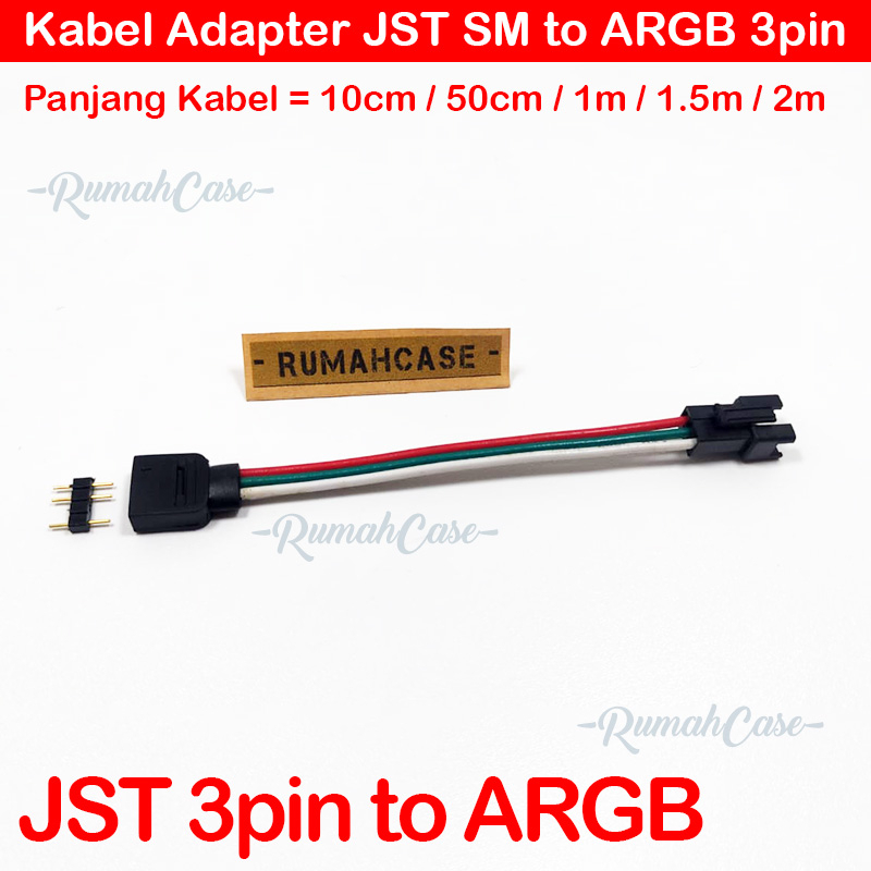 Jual Kabel Adapter JST 3 Pin to ARGB 5v 3pin RGB ws2812b konverter konektor | Shopee Indonesia