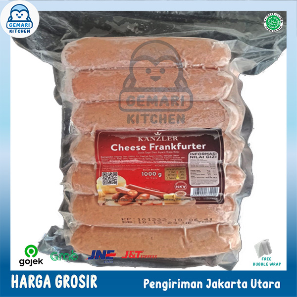 Jual KANZLER SOSIS CHEESE FRANKFURTER 1 KG / 14 PCS 14 CM | Shopee ...
