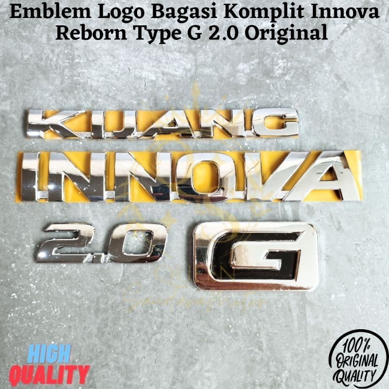Jual Emblem innova Reborn bagasi komplit innova Reborn Type G 2.0 ...