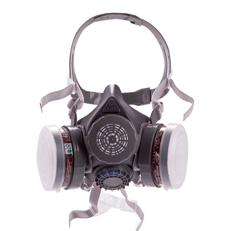 Jual Masker Gas Kimia Respirator Asap Fogging Double Filter Reusable ...