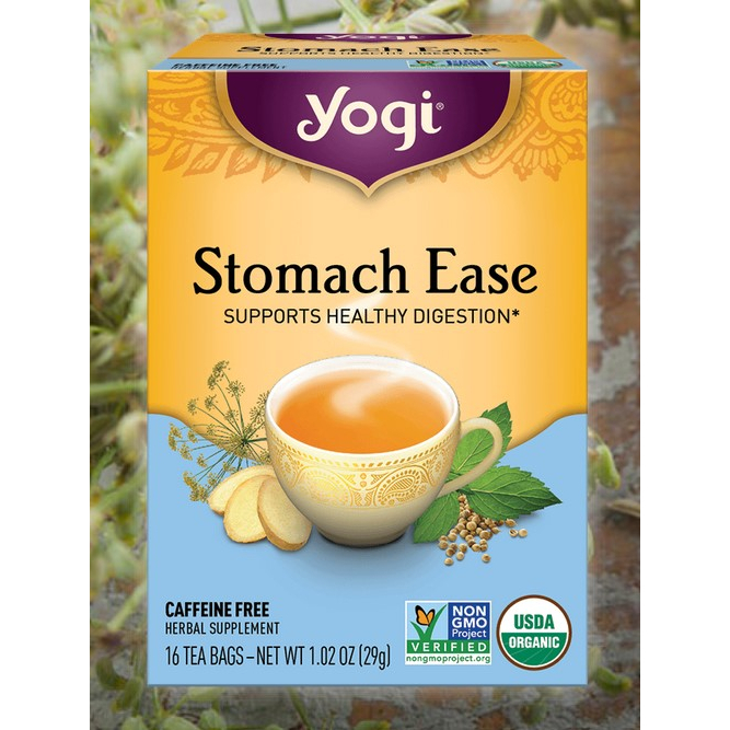 Jual Yogi Tea Stomach Ease, Caffeine Free Organic Herbal Tea, Wellness ...