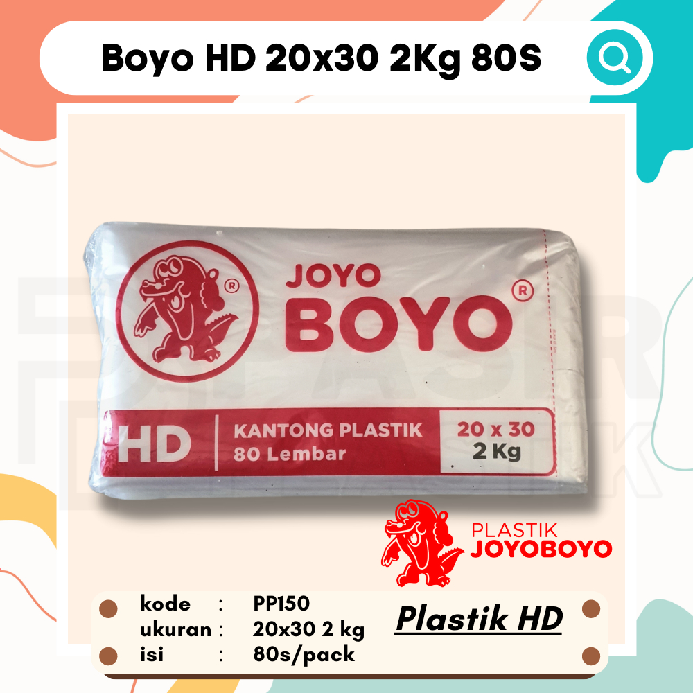 Jual Boyo HD 20x30 2Kg 80S || PP150 || Kantong Plastik Putih Susu (Buram/Buthek) 20x30 2 Kg Isi ...