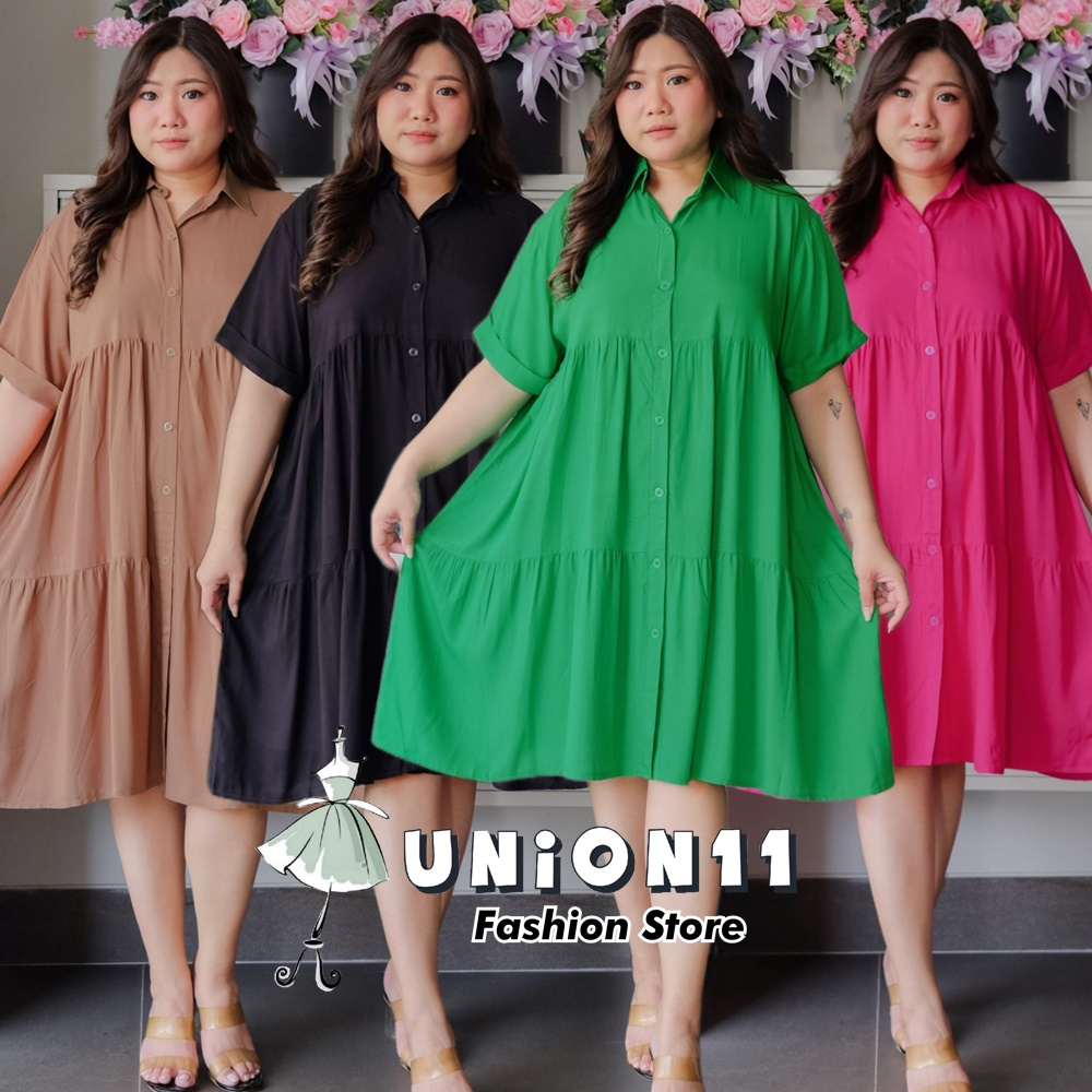 Jual UNION11 - DRESS JUMBO WANITA LD 120 / BAJU JUMBO WANITA / DRESS ...