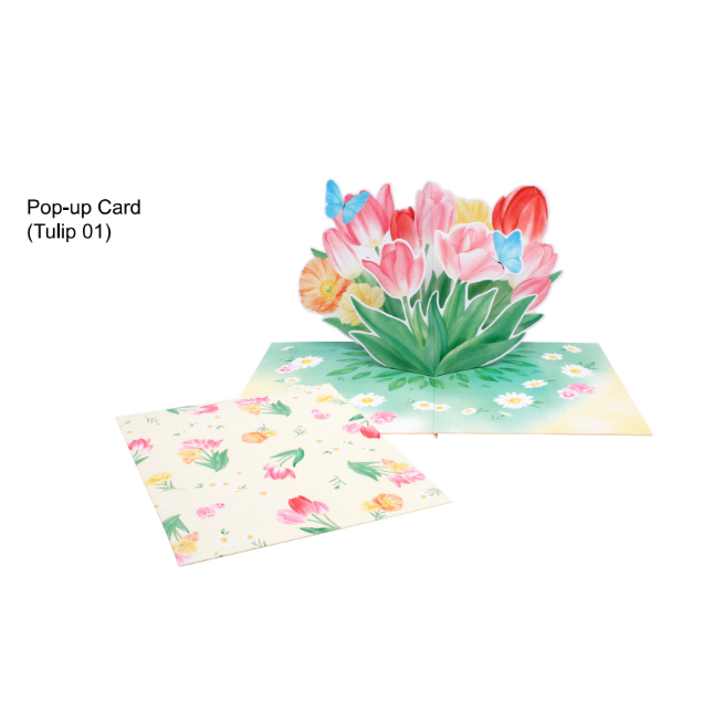 Jual kartu ucapan aesthetic bunga tulip bergerak cocok untuk ucapan ...