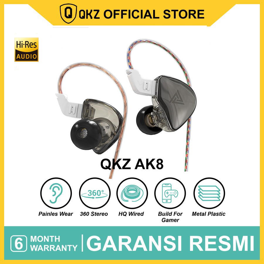 Jual QKZ AK8 with Mic Wired Earphone for Sports Gaming Konser Upgrade from QKZ DAY KZ EDC ...