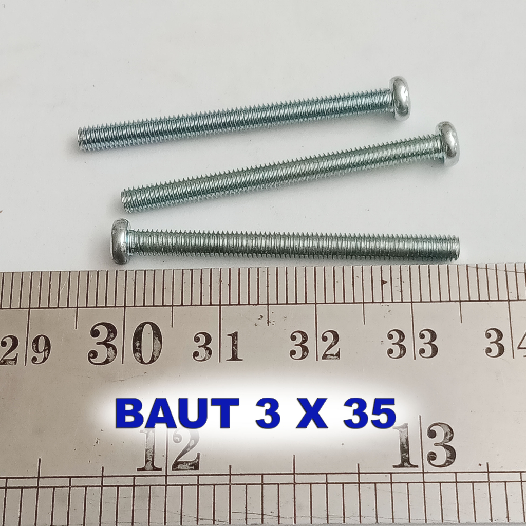 Jual Baut - Bolt M3 Diameter 3mm Panjang 35mm | Shopee Indonesia