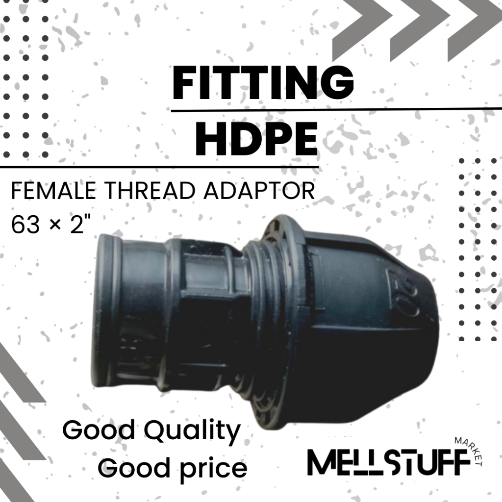 Jual Fitting HDPE Female Thread Adaptor Ukuran 63 MM × 2" Inch Sambungan Pipa HDPE High Quality ...
