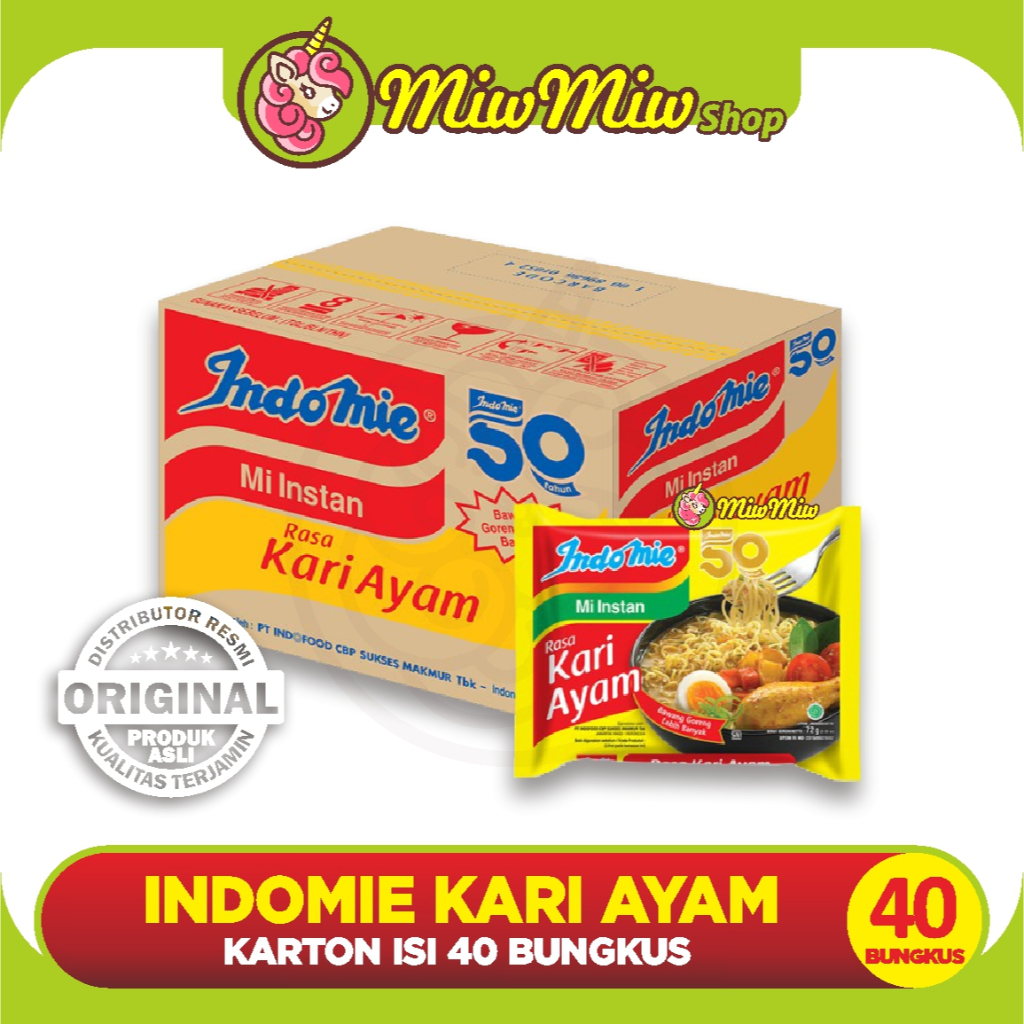 Jual INDOMIE - Mie Instant / Mi Instan (Grosir - Karton/ Dus isi 40 ...
