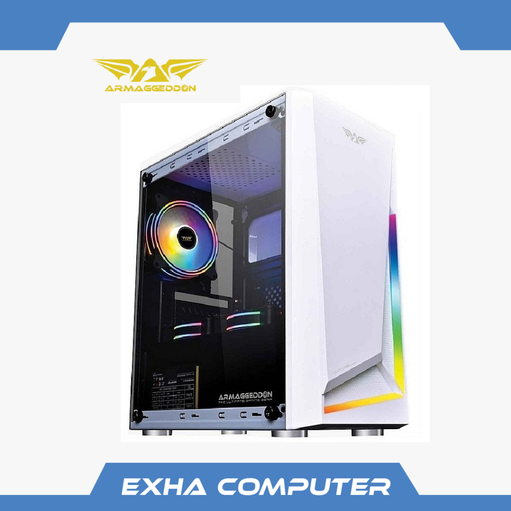 Jual Casing Gaming Armaggeddon Nimitz N5 RGB Gaming Case White | Shopee ...