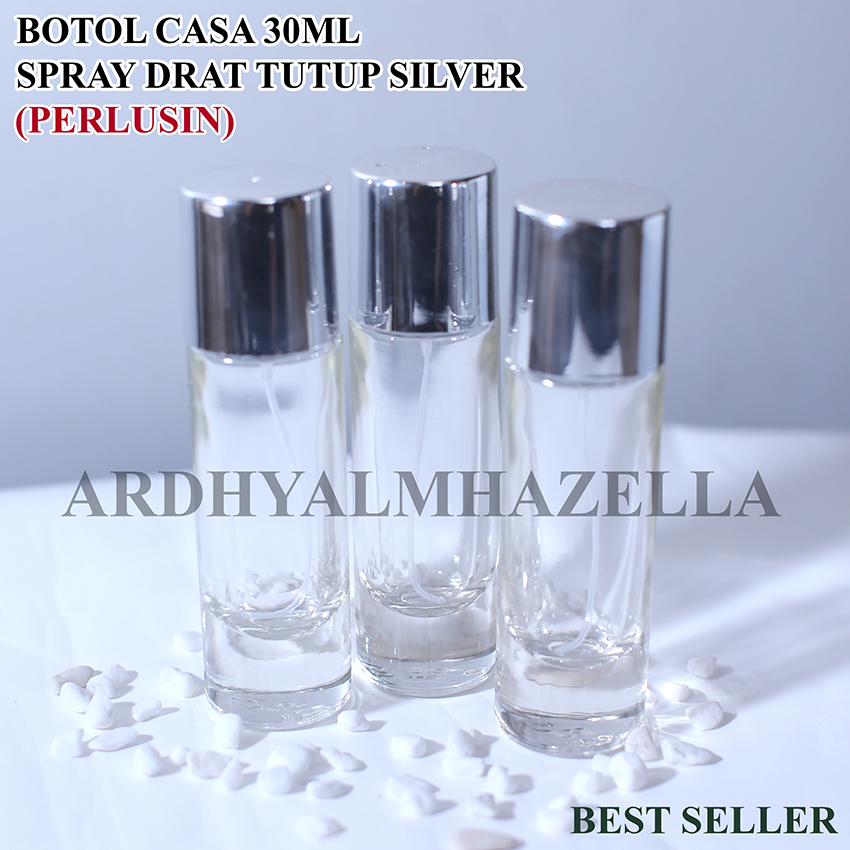 Jual BOTOL PARFUM CASA 30ML DRAT SILVER PERLUSIN | Shopee Indonesia