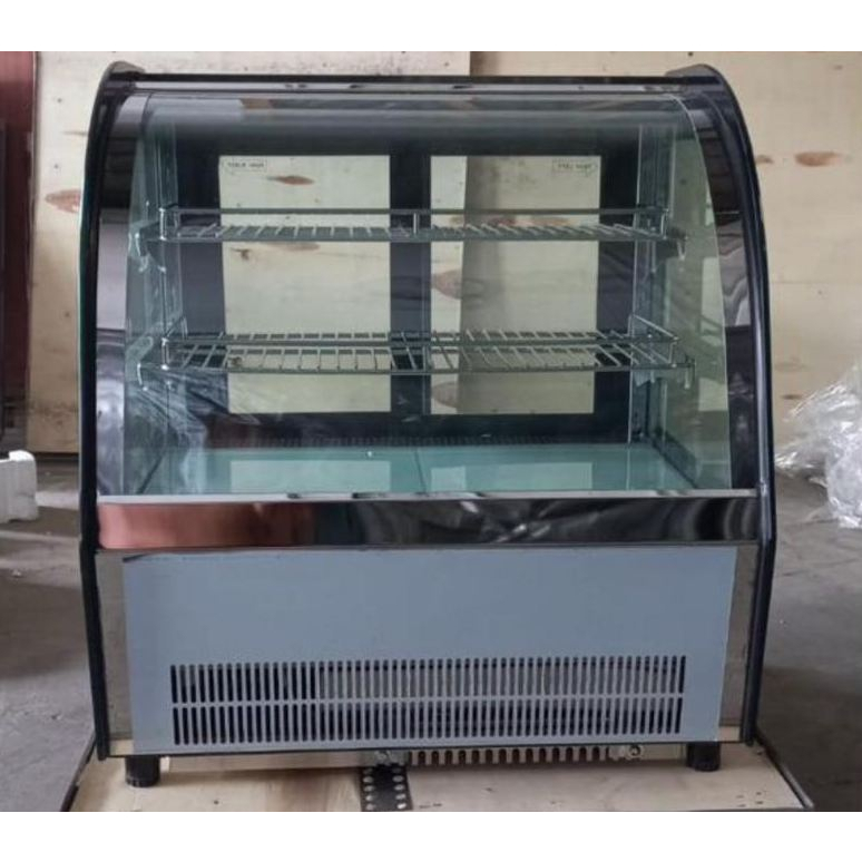Jual LISA-66C Table Top Display Cooler Curve Style Pemajang Kue Di Atas ...