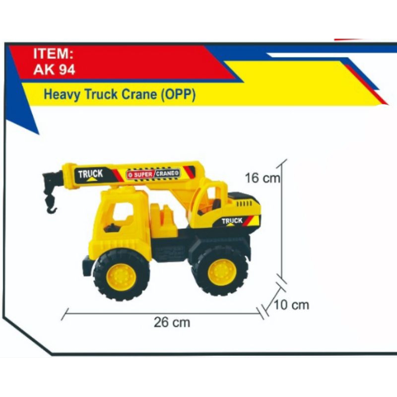 Jual Mainan Mobil Truck Crane AK-94//Truk Kontruksi Mobil Truk ...