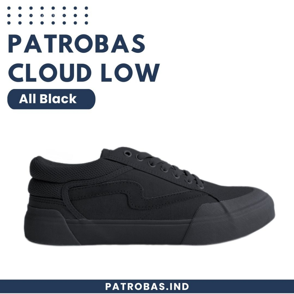 Jual Patrobas Cloud Low All Black Original | Shopee Indonesia