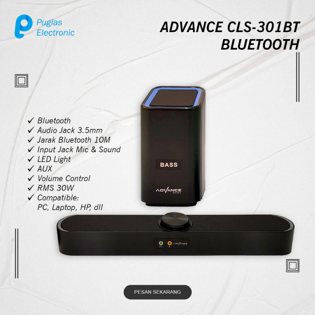 Jual Speaker Advance CLS-301BT Bluetooth Wireless Gaming Speaker PC Komputer Laptop HP | Shopee ...