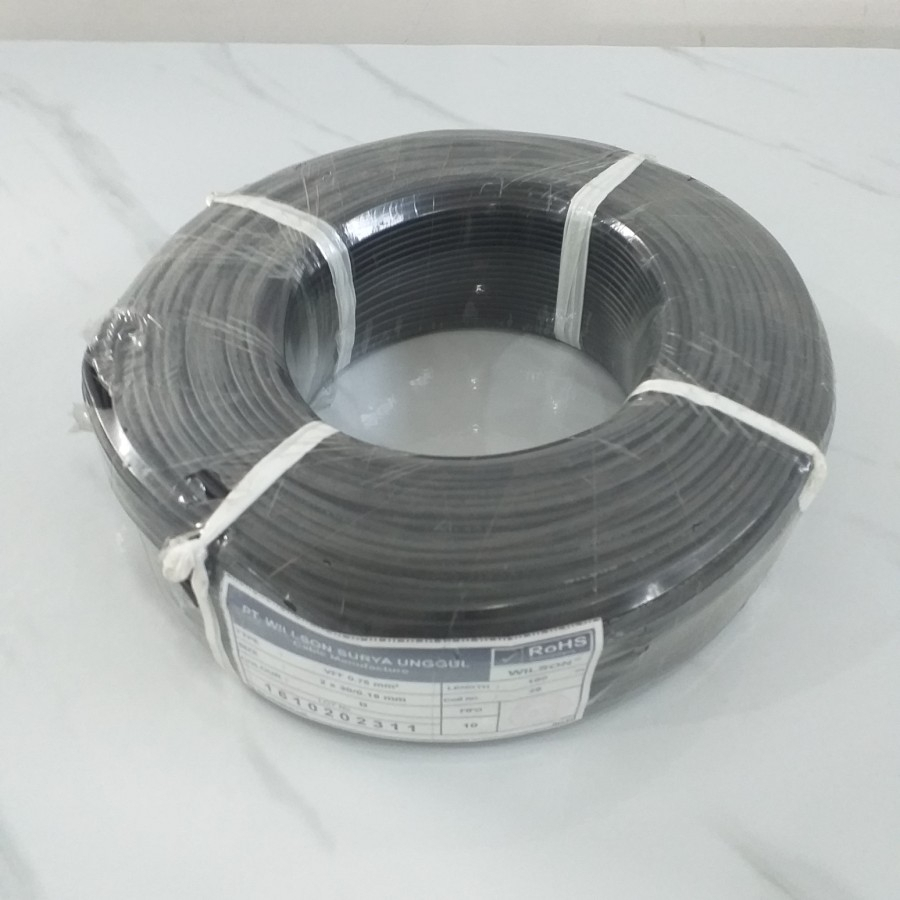 Jual Kabel Listrik TR WILSON 2x30 Kabel Audio Serabut 100m Hitam Putih ...