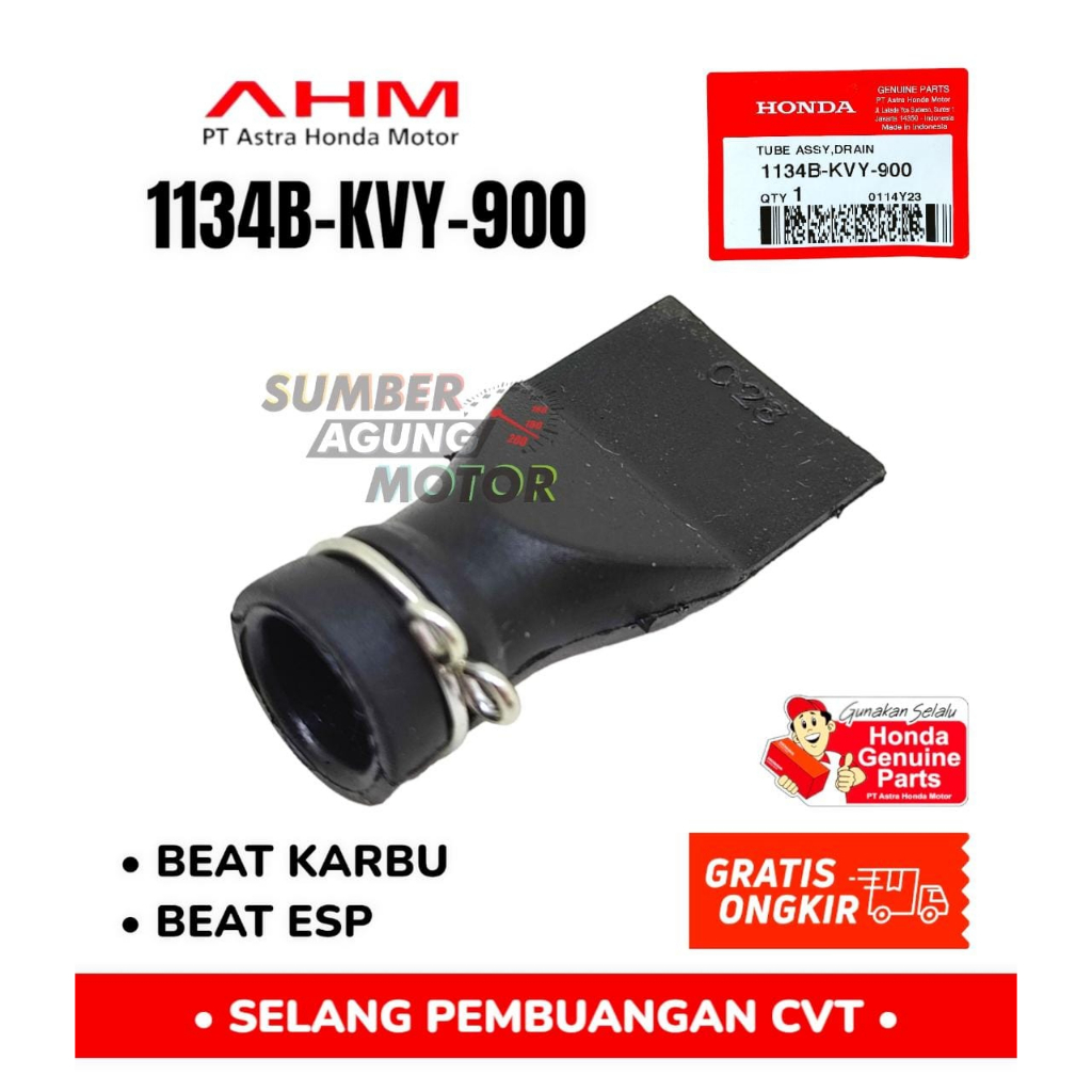 Jual TUBE DRAIN ASSY SELANG PERNAFASAN PEMBUANGAN CVT VARIO BEAT KARBU ...