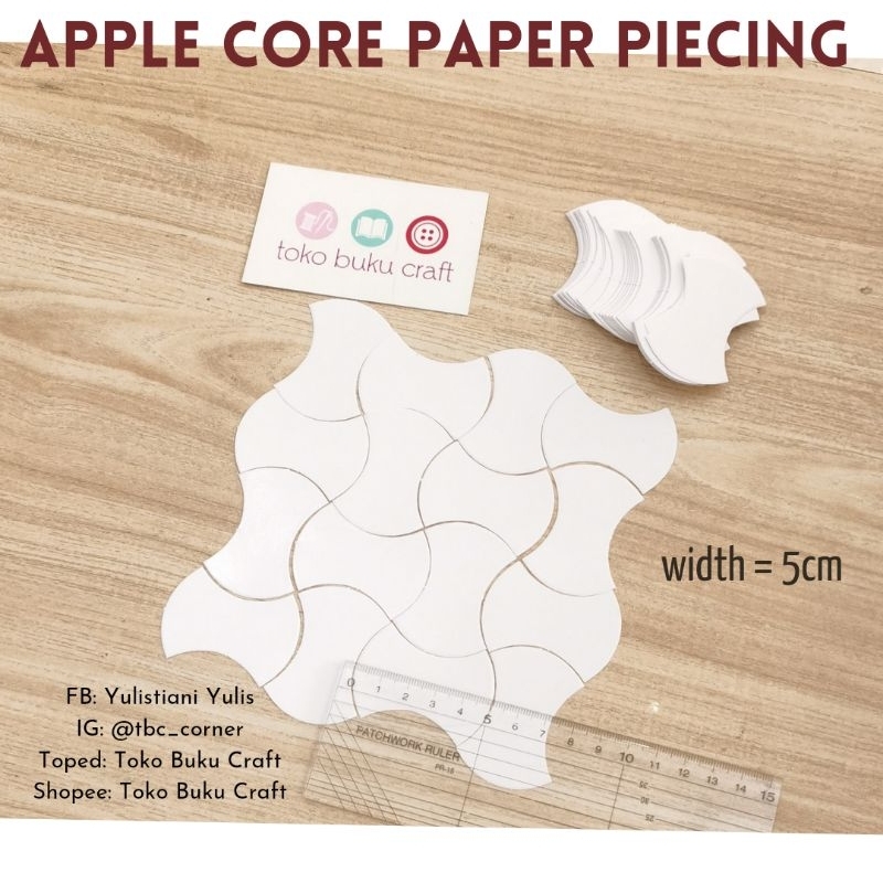 Jual Apple core Paper Piecing/Pola Patchwork (100lembar) | Shopee Indonesia