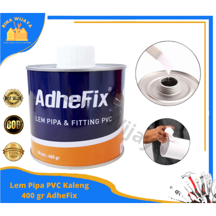 Jual Lem Pipa PVC ADHEFIX / ASAHI Kaleng 400gr / Lem Paralon Peralon ...