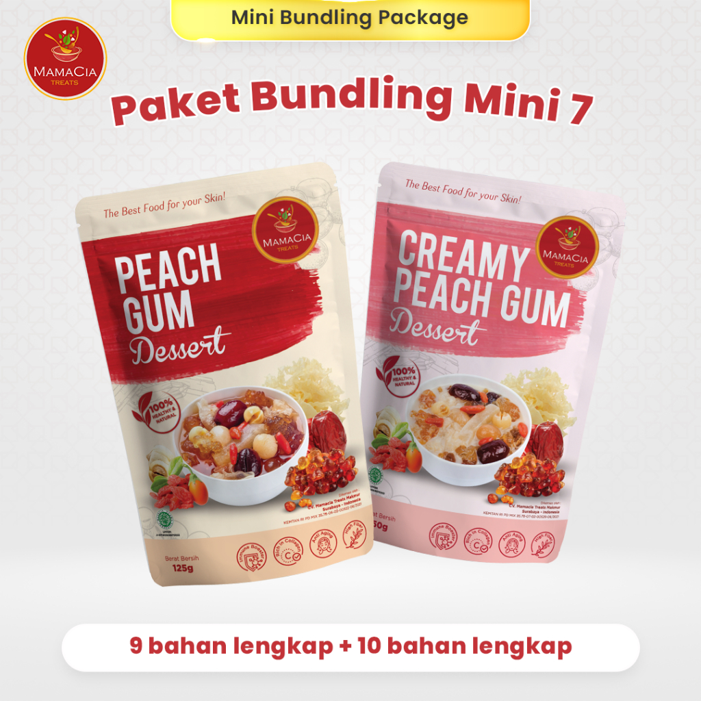 Jual Mamacia Treats Paket Bundling MINI 7 : Creamy Peach Gum Dessert ...