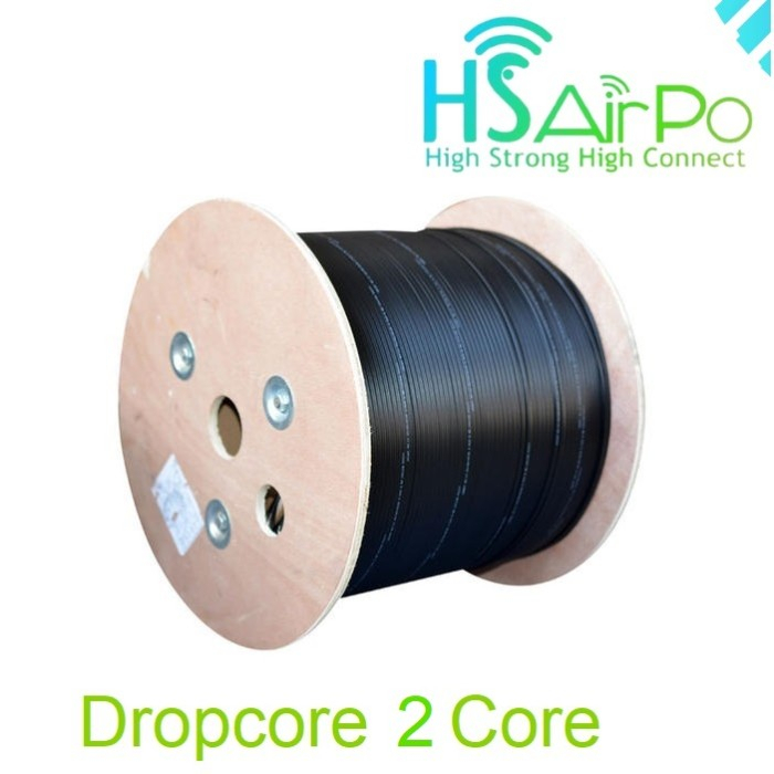 Jual HSAIRPO FO 2 Core DROPCORE Fiber Optic 2CORE 1KM HS GJYXCH-2C6A1 ...