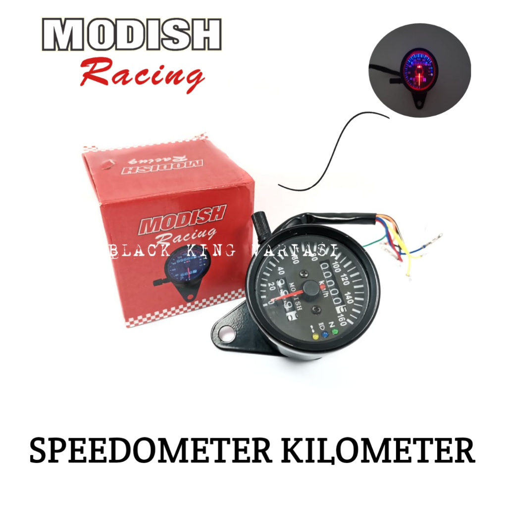 Jual Speedometer Jarum Universal Speedometer Bulat Kilometer LED ...