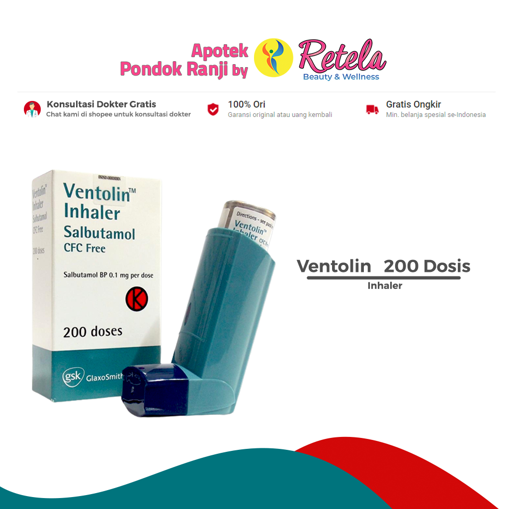 Jual VENTOLIN INHALER 100 MCG 200 DOSIS | Shopee Indonesia