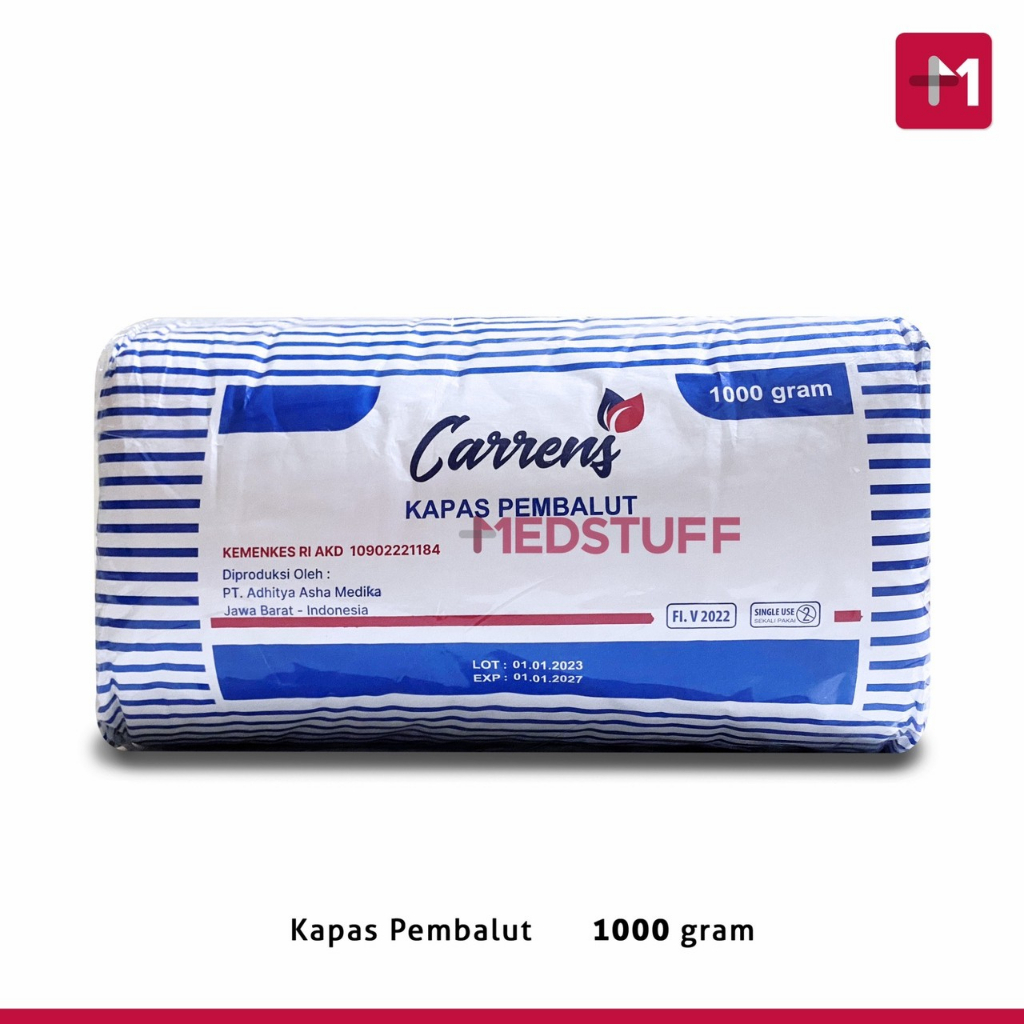 Jual Kapas Putih Carrens 1kg Kapas Pembalut Luka | Shopee Indonesia