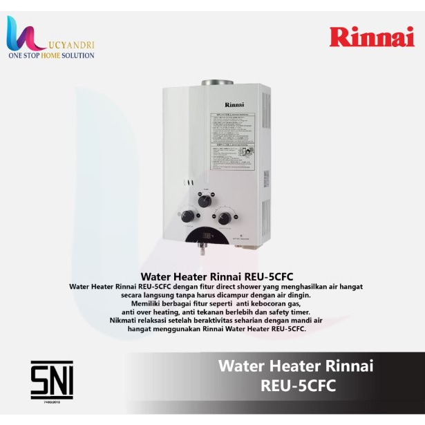 Jual Rinnai Gas Water Heater 5L Pemanas Air Indicator LED REU-5CFC 5CFC | Shopee Indonesia