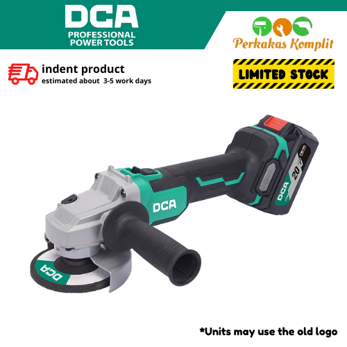 Jual DCA Mesin Gerinda Baterai 4" Cordless Brushless 20V Set | Shopee ...