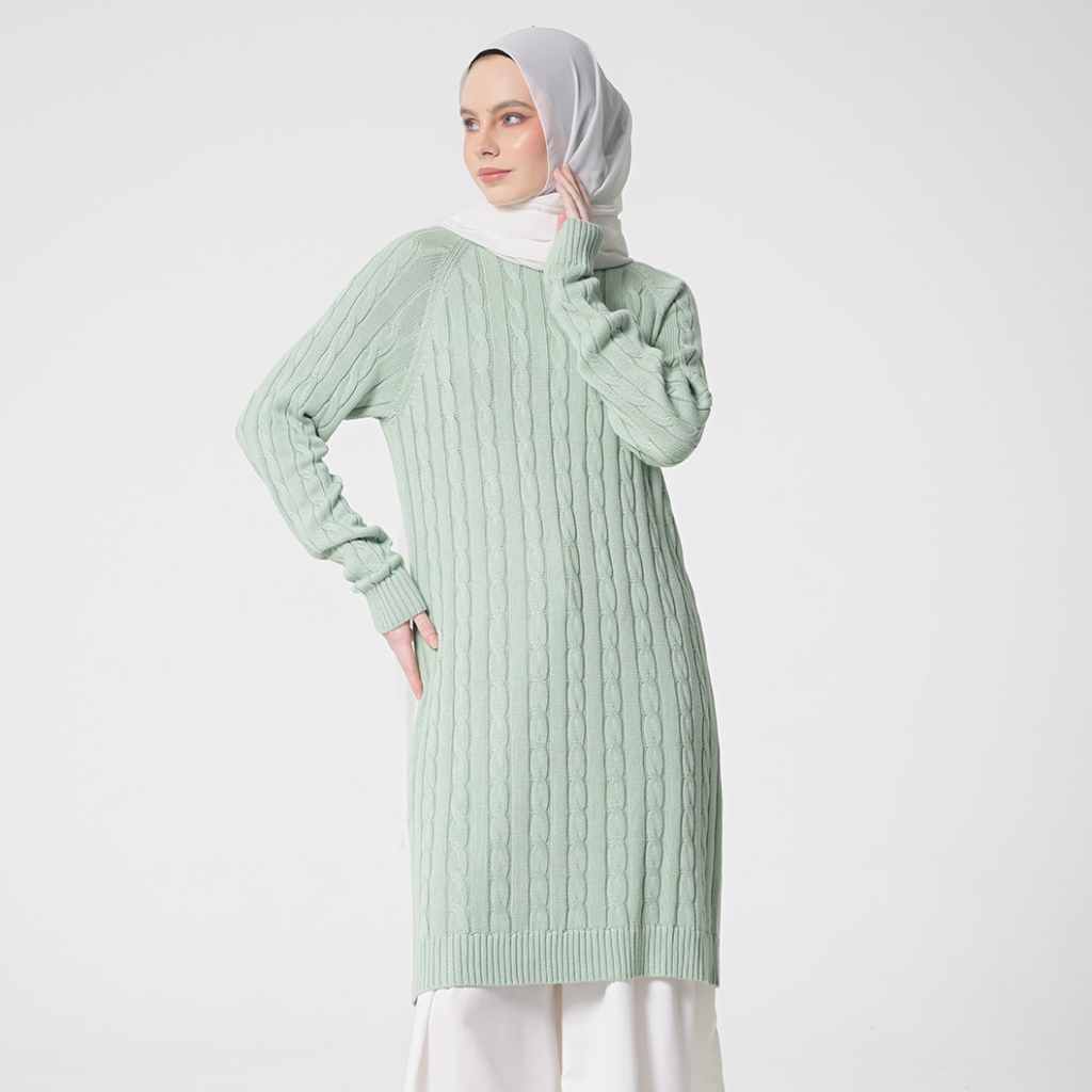 Jual Hanna Knit Midi Dress Rajut Viscose Cotton Baju Terusan Knitwear ...