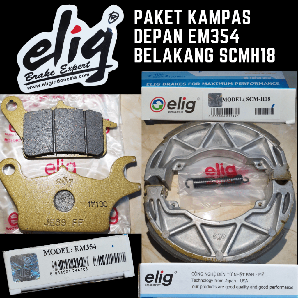 Jual PROMO PAKET KAMPAS REM RACING ELIG BEAT SCOOPY VARIO 110 125 150 /VARIO 150 2018 SUPRA ...
