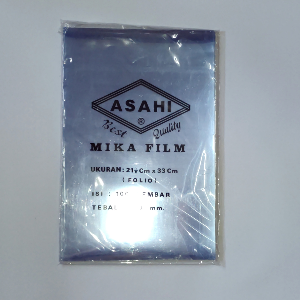 Jual Plastik Mika Tebal / Plastik Jilid Mika Film Tebal Ukuran F4 Warna Bening Asahi Isi 100 ...