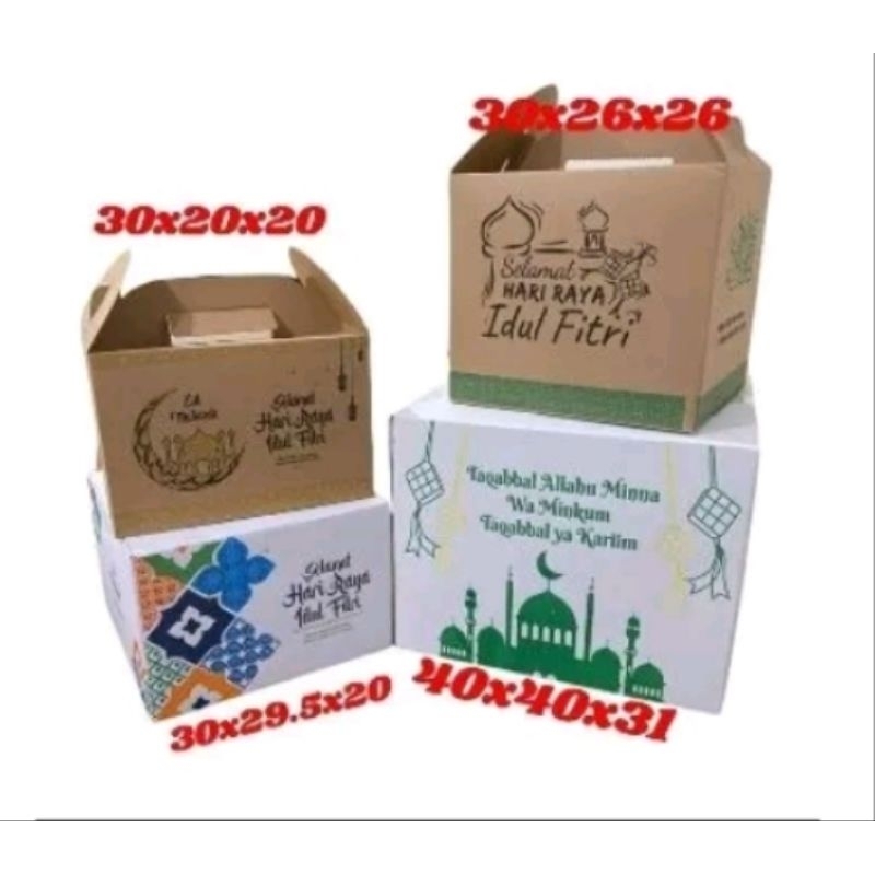 Jual Box Parcel Idul Fitri 30x29,5x20 Kemasan Hampers Kardus | Shopee ...