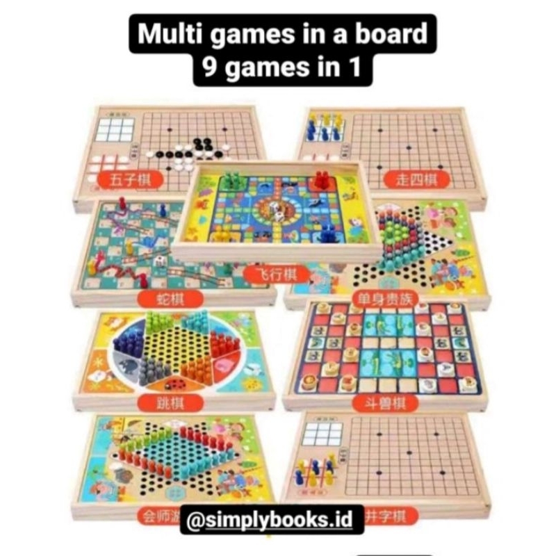 Jual MULTIPLE GAMES IN A BOARD - PAPAN PERMAINAN 9 IN 1 - BOARD GAMES ...